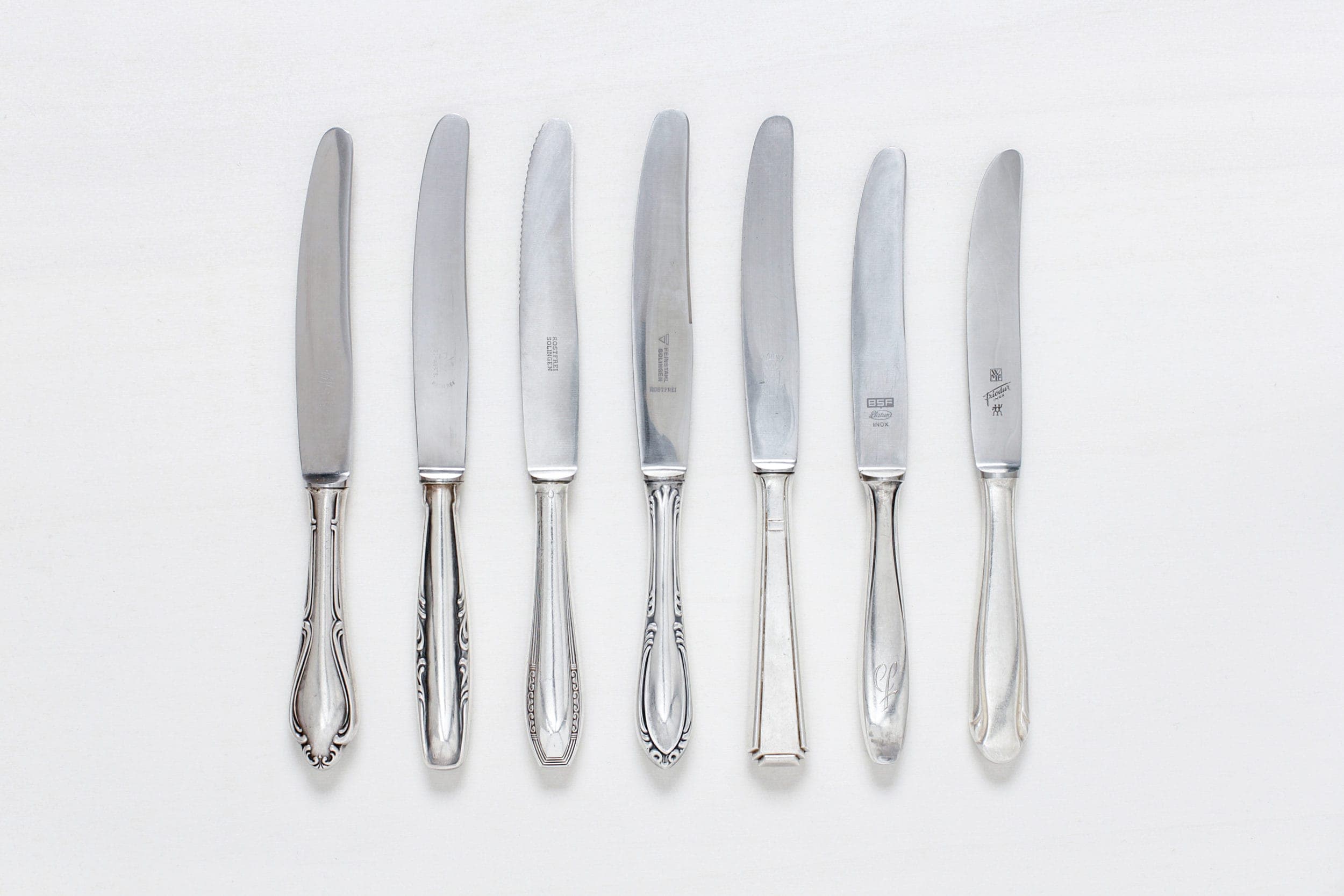 Dinner Knife Antonia Silver-Plated Mismatching | gotvintage Rental ...